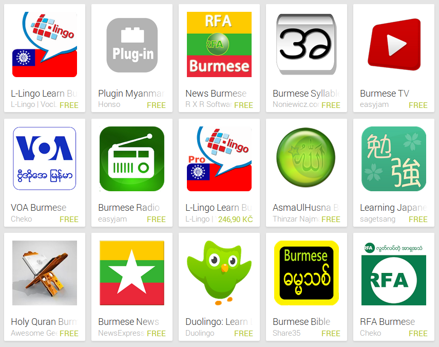 Learn Burmese with Android Apps | Free Language